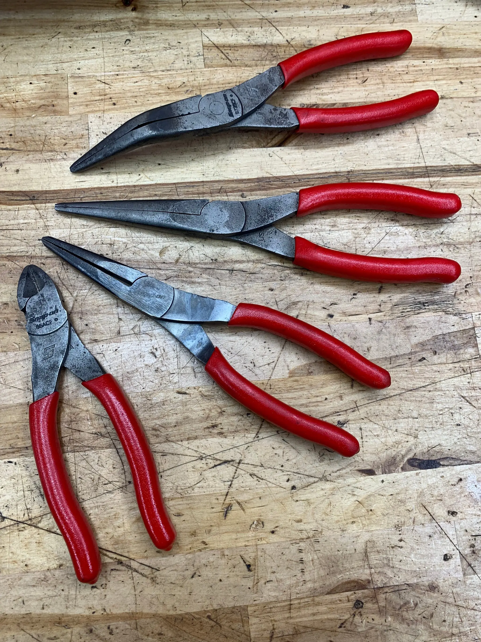 Buy Snap On 4 pc Plier Set: Bent, Needlenose, Side Cutters from ...