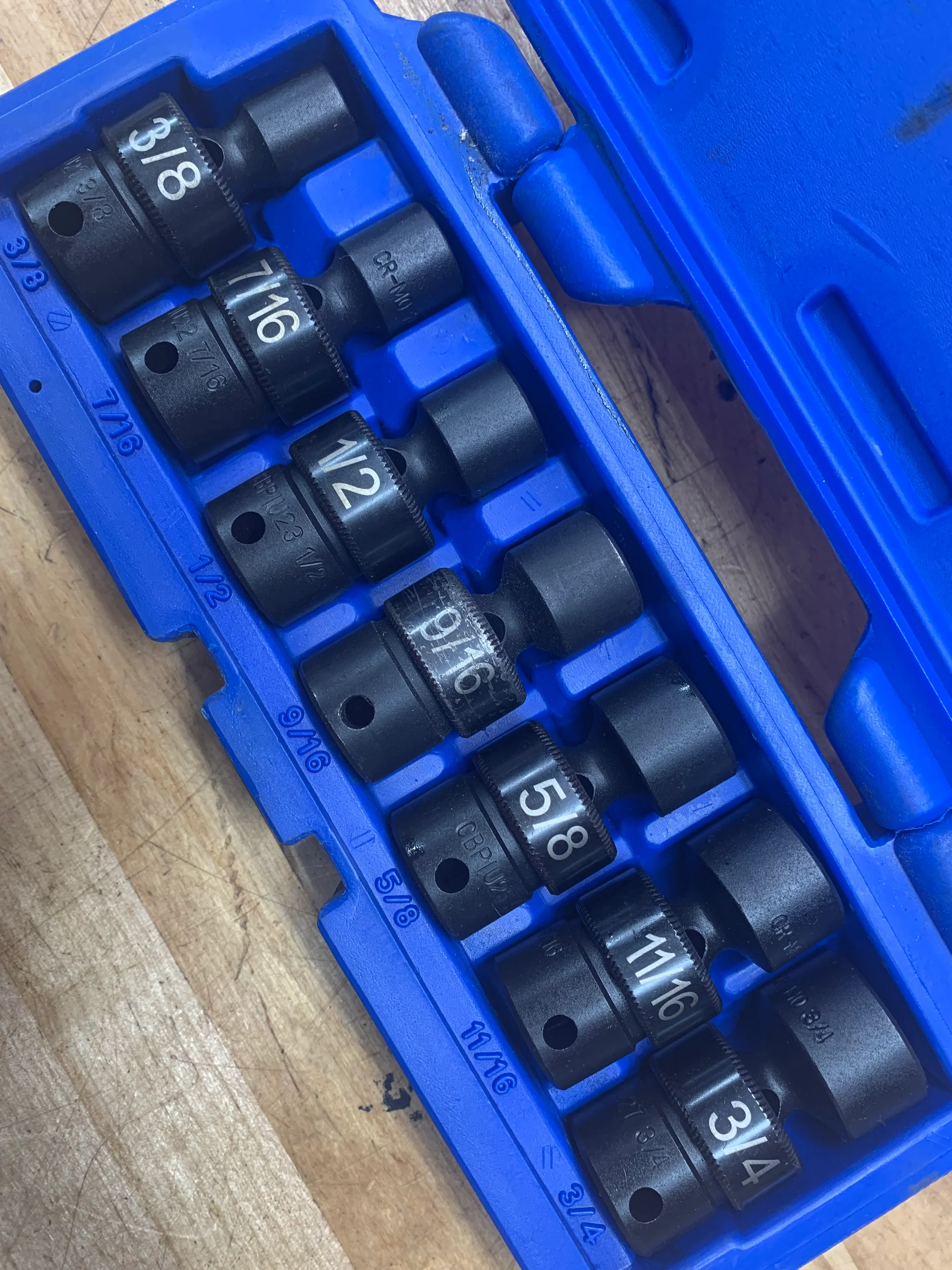 Buy Blue Power by Cornwell SAE Impact swivel socket set 3/8” CBPIU2 ...